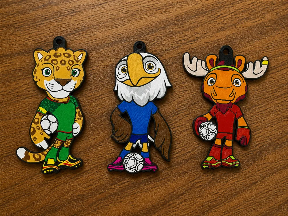 2026 FIFA World Cup Mascot Keychains - Free 3D Print Model - MakerWorld