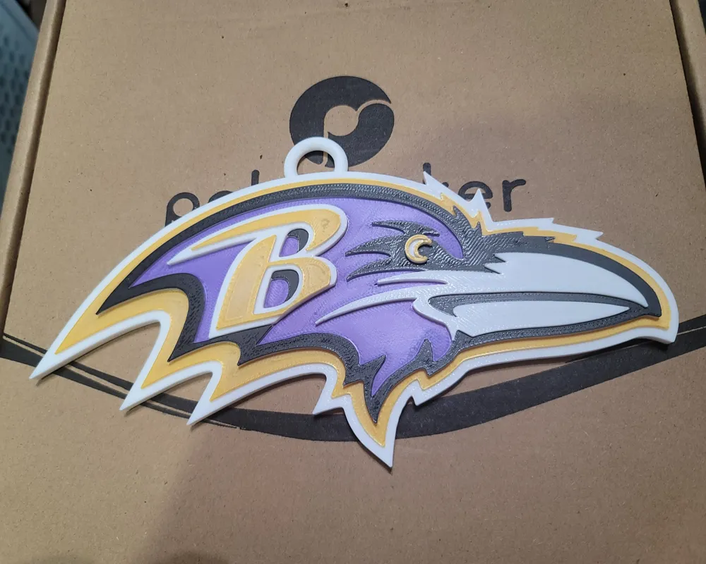 Baltimore Ravens 3d logo 180mm series by mercadogarzas - MakerWorld