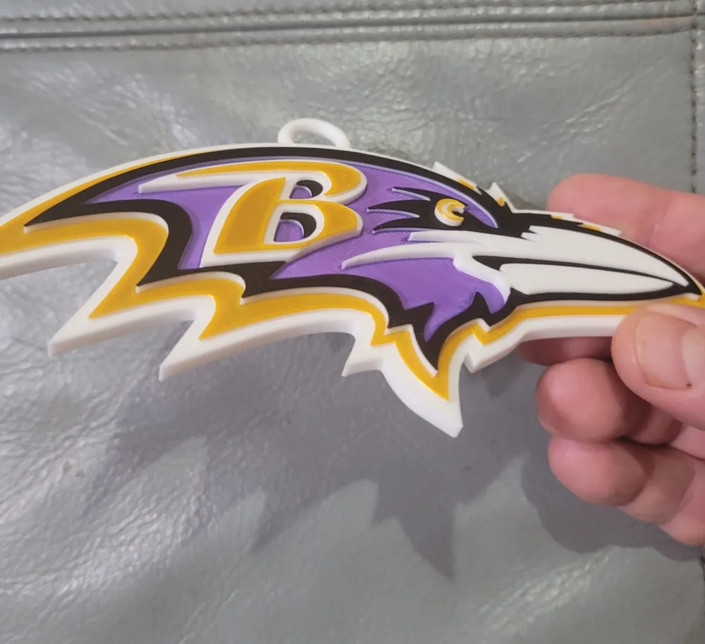 Baltimore Ravens 3d logo 180mm series by mercadogarzas - MakerWorld