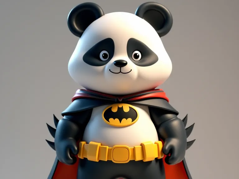 Panda batman funny figure decoration office - Free 3D Print Model ...