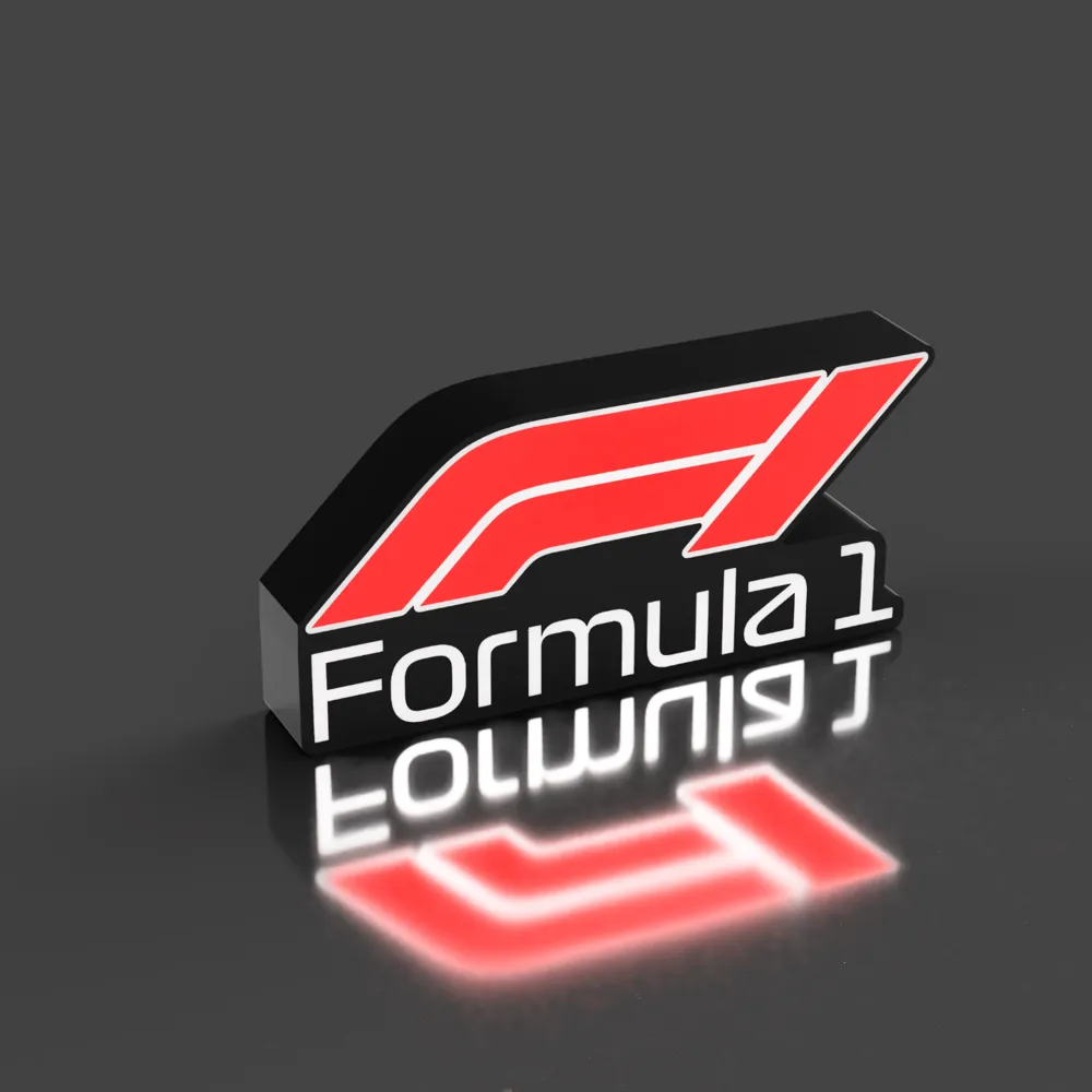 Formula 1 Logo Light Box LED Lamp by SuperiorOrganiserSolutions ...