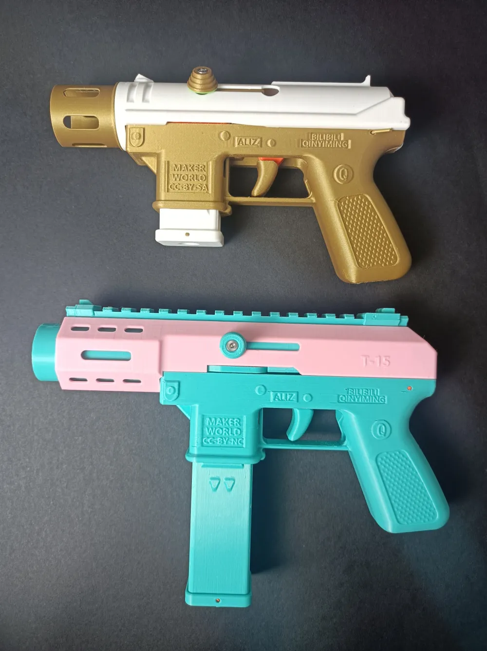 TEC-9 mini disc shooter by QYM 3D 脑洞造物秦一鸣 MakerWorld: Download Free 3D ...