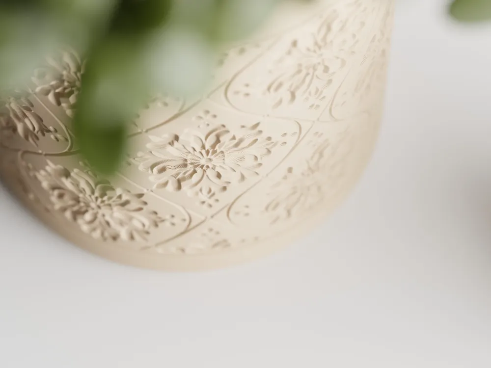 Plant Pot Floral Pattern (2 Versions) by HpInvent MakerWorld: Download ...