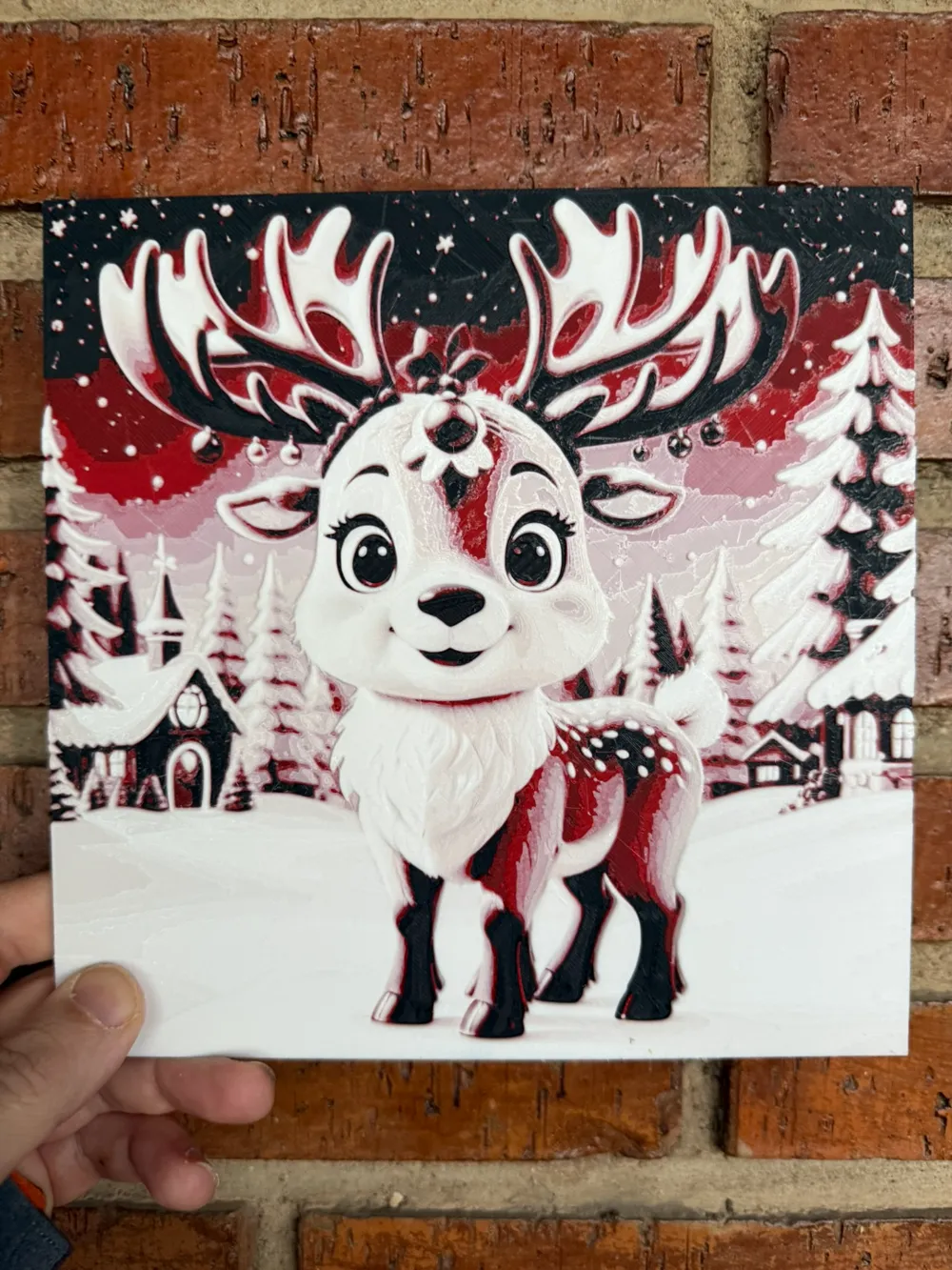 baby reindeer at christmas hueforge by Mysstra hueforge 3Dart - MakerWorld