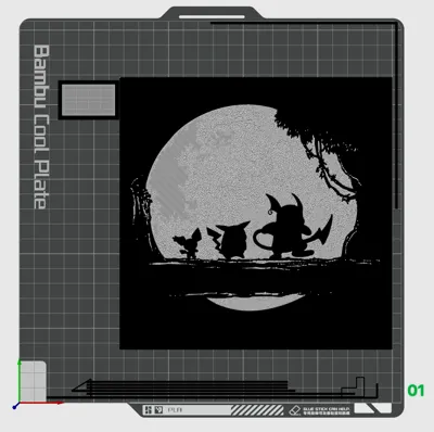 Pikachu Evolution / Wall Art / 2d art / Pokemon by 3D Prints This Week ...