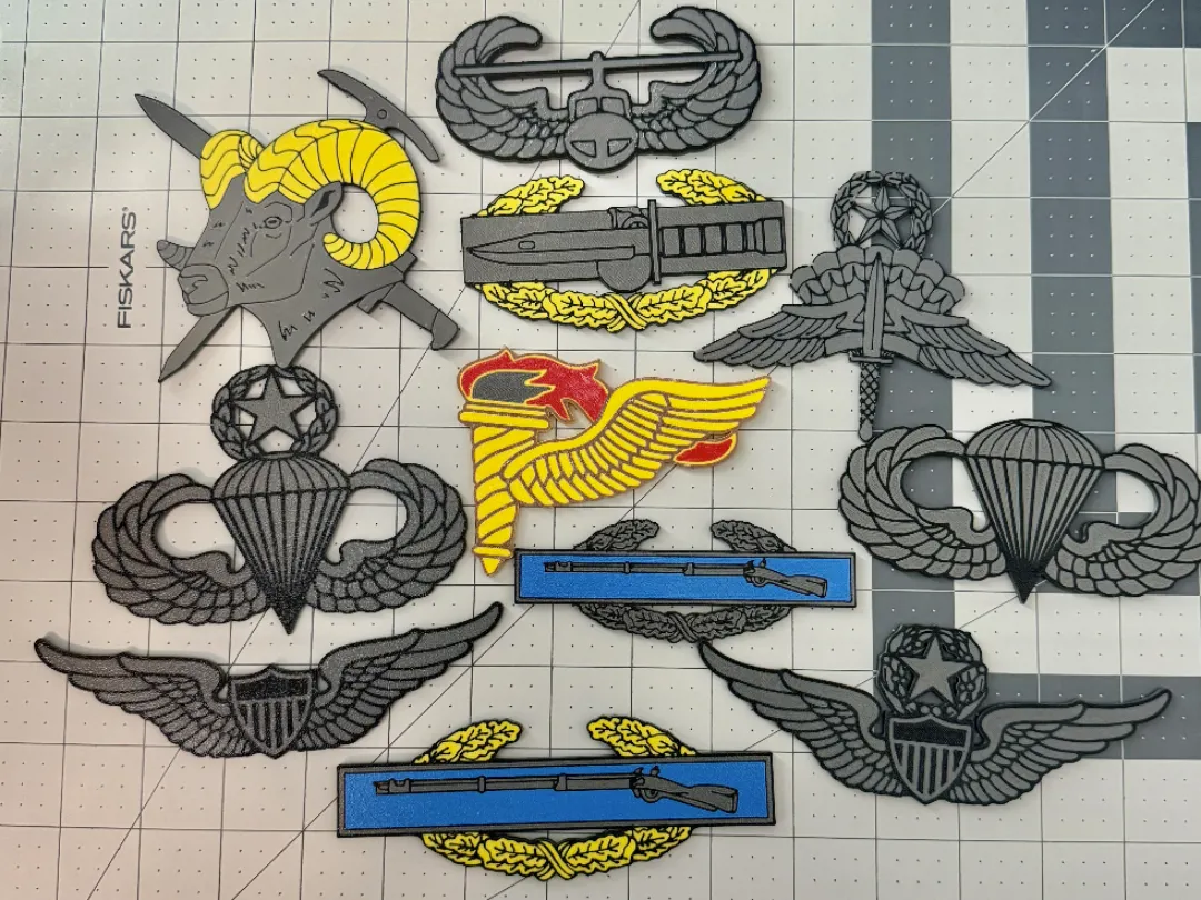 U.S. Army Skill Badges and Tabs - Free 3D Print Model - MakerWorld