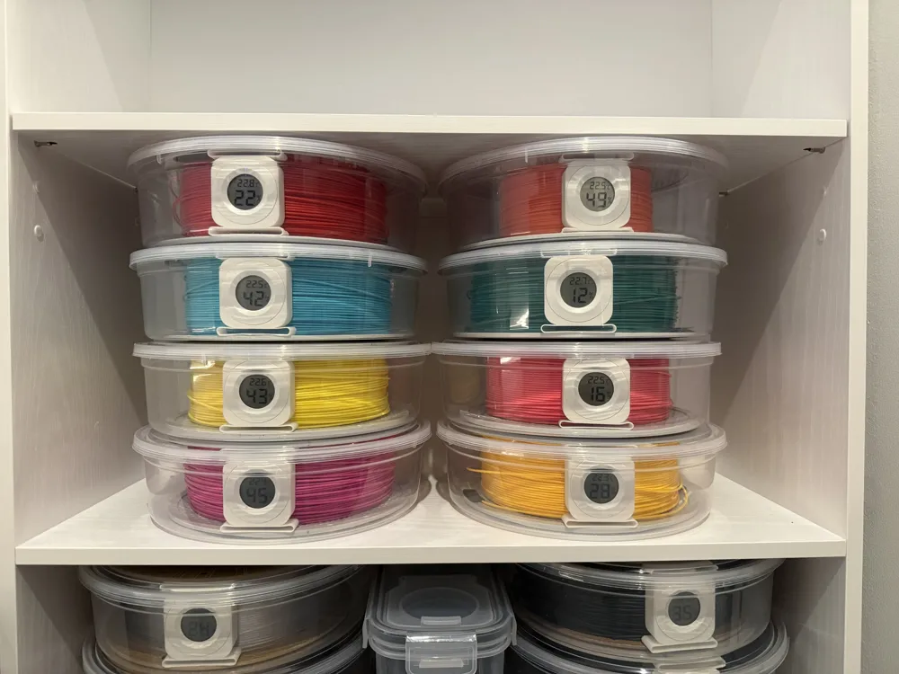 Spool Edge Hygrometer Holder With Filament Clip - Free 3D Print Model ...