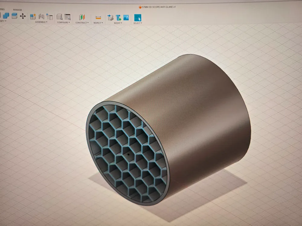 Honeycomb Anti-reflective for scopes with 57mm OD. by TFN442 - MakerWorld