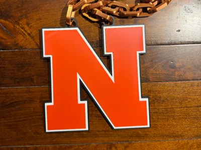 Nebraska Cornhuskers Oversized Necklace Logo - Free 3D Print Model ...