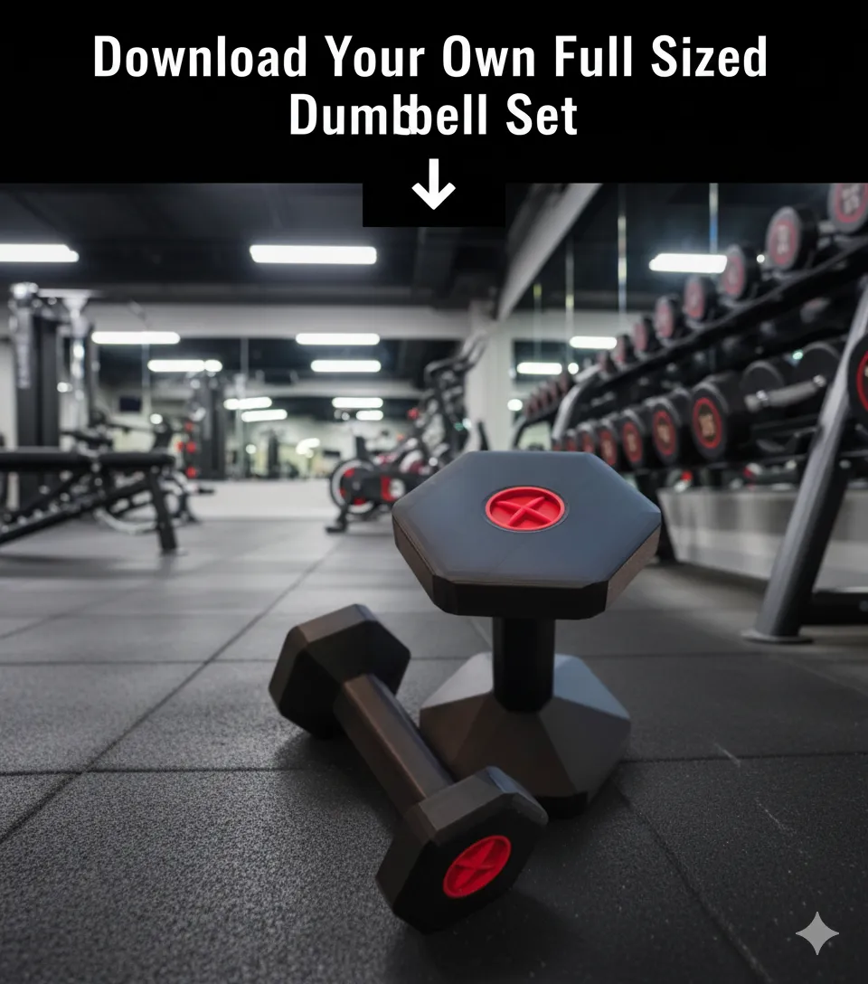 Print Your Own Full Size Dumbbell Set - Free 3D Print Model - MakerWorld