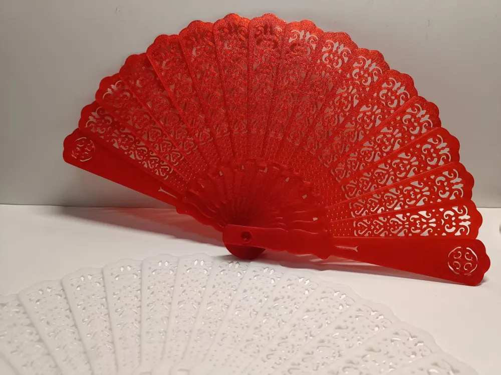 Carved bone fan, no threading required by Chia ho MakerWorld: Download Free 3D Models