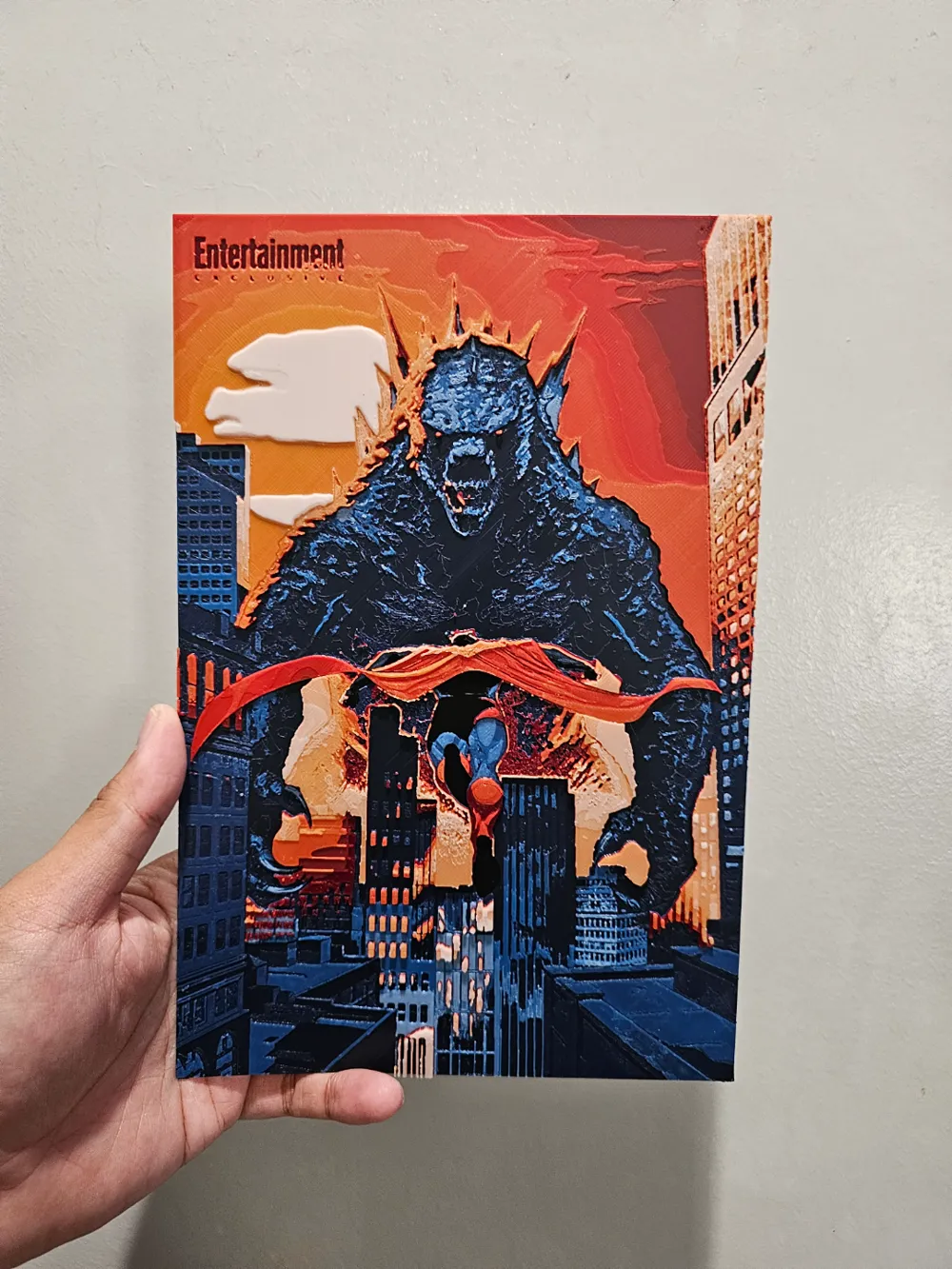 Godzilla Vs Superman Hueforge by Loki - MakerWorld