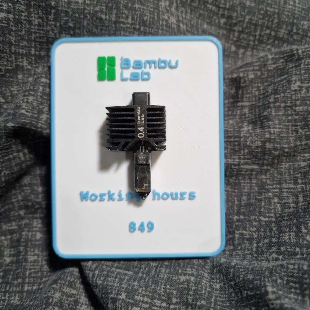 Hotend Memorial Plaque - Free 3D Print Model - MakerWorld