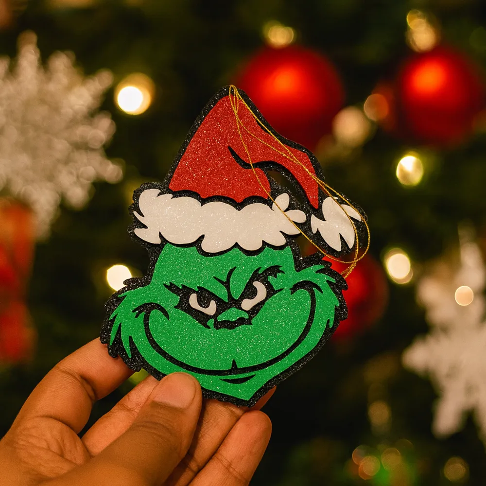 Adorno navideño de Grinch Multicapa para el Arbol por Shark MakerWorld ...