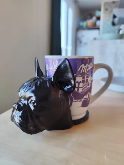 French Bulldog Head Coaster - Free 3D Print Model - MakerWorld