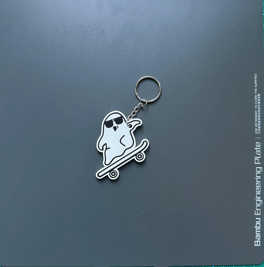 Skate Ghost Keychain by Black Glovz - MakerWorld