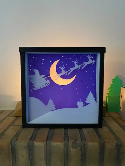 christmas LED shadow box by cruse2382 - MakerWorld