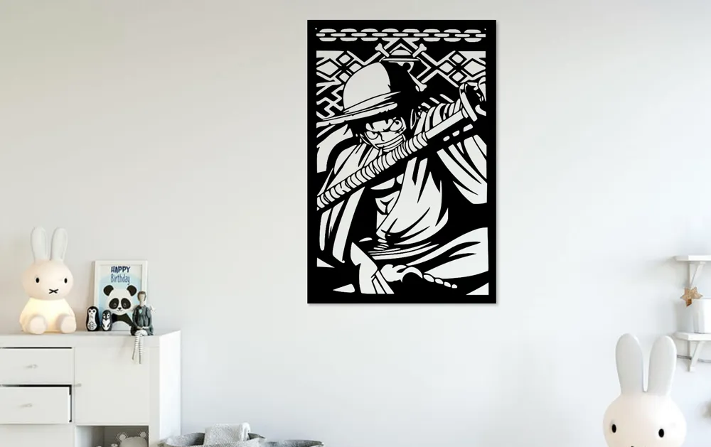 One Piece Luffy 2d wall art home decor by TheWallArtGuy - MakerWorld