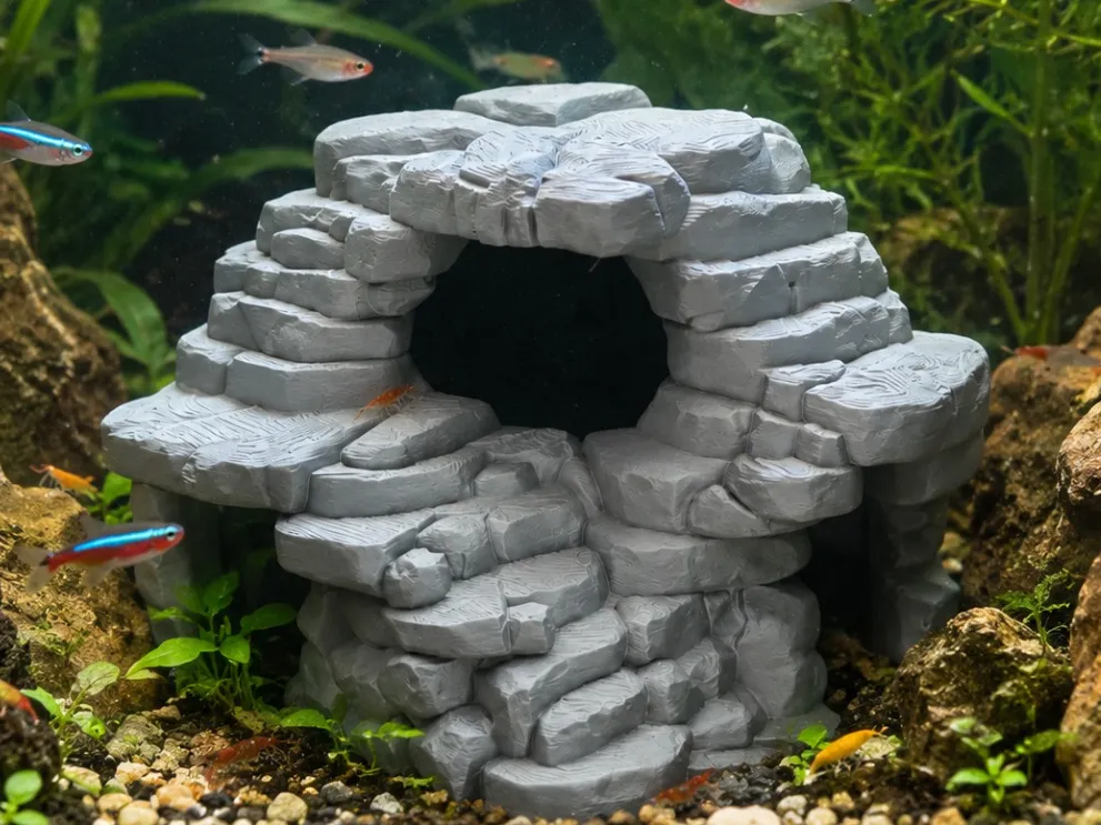 Aquarium Rock Cave - Free 3D Print Model - MakerWorld