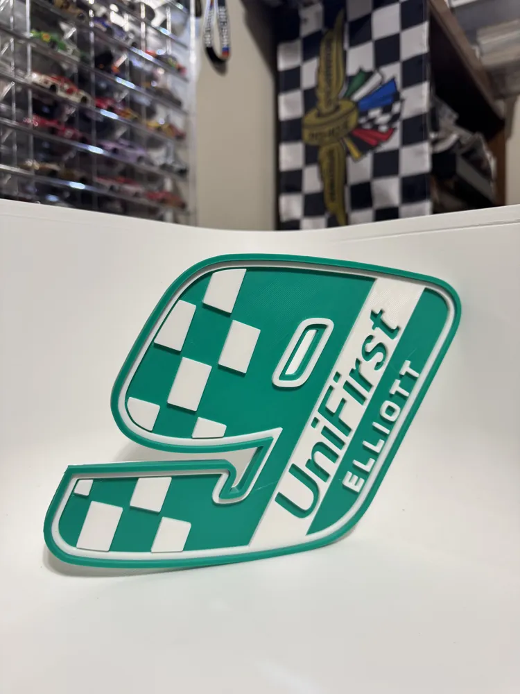 Chase Elliott Unifirst #9 NASCAR Sign Display - Free 3D Print Model ...