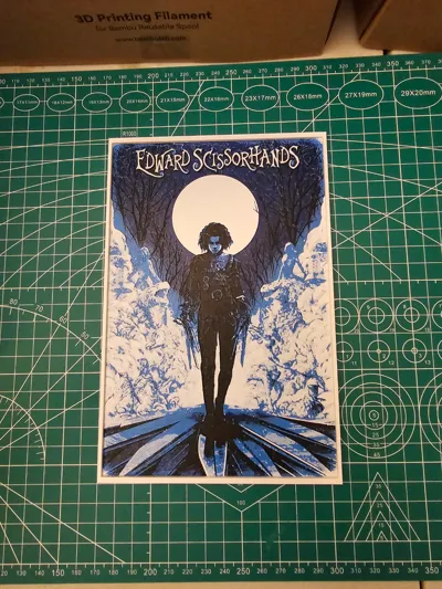 Edward Scissorhands Movie Poster - Hueforge Art by Lumpy3D - MakerWorld