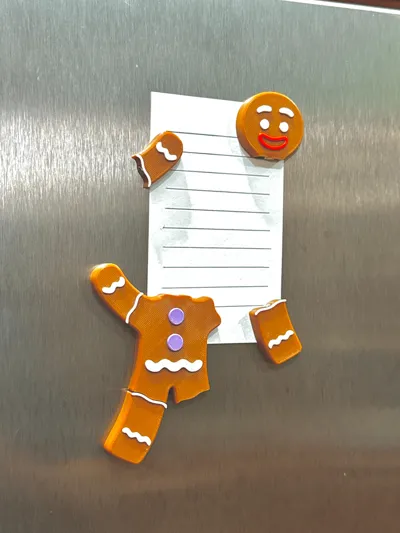 Gingerbread Man Fridge Magnet by create3d.co - MakerWorld