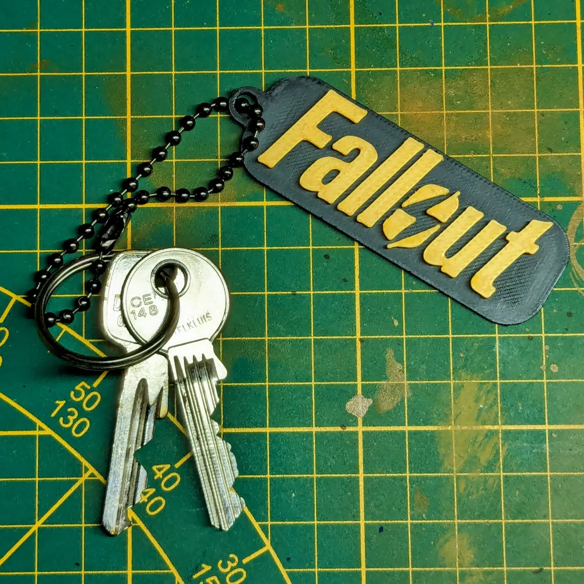 Fallout Keychain Logo - Free 3D Print Model - MakerWorld
