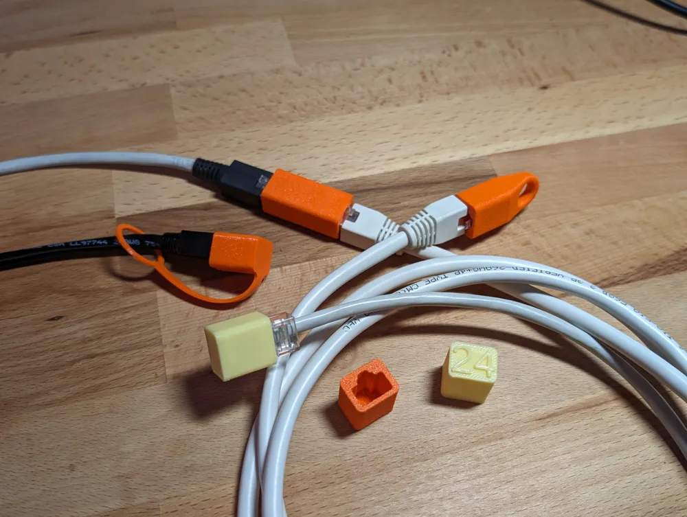 RJ45 Cap coupler Protection Cover for LAN cables by chrisax212 - MakerWorld