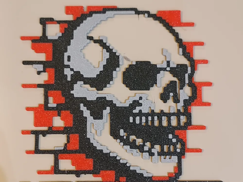 Minecraft decorative skull 2D by Kickr MakerWorld: Download Free 3D Models