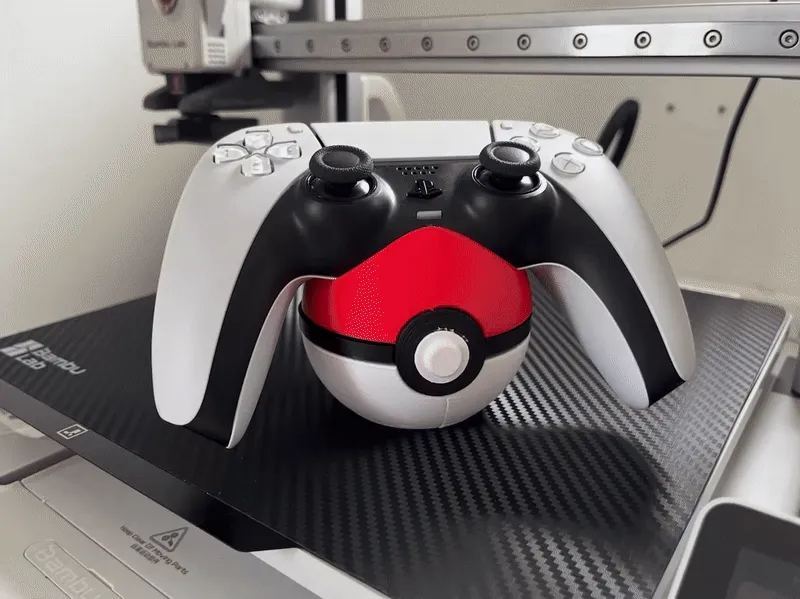 PS5-Controller Stand (Dualsense) Pokemon Ball - Free 3D Print Model ...