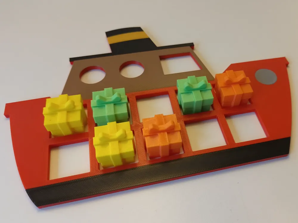 Steamboat with presents by Educational 3d games MakerWorld: Download Free 3D Models