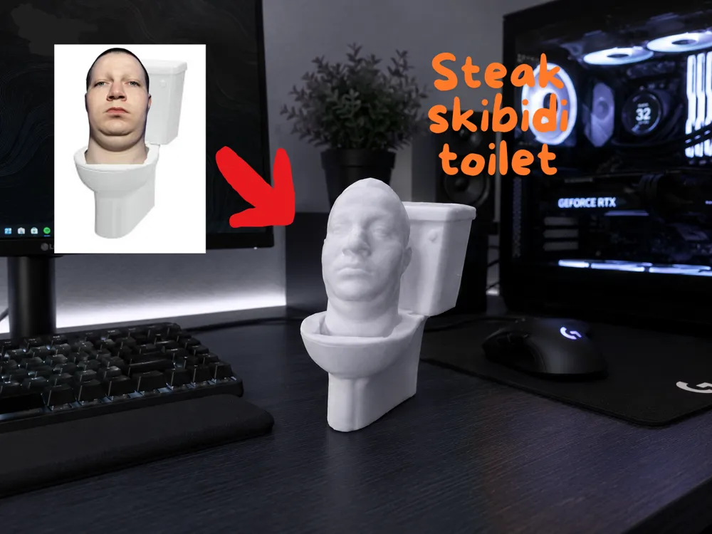 Skibidi Toilet Steak - Free 3D Print Model - MakerWorld