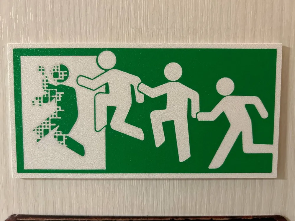 Funny Exit Sign // From the Finals Game Remixed by Wissencat MakerWorld ...