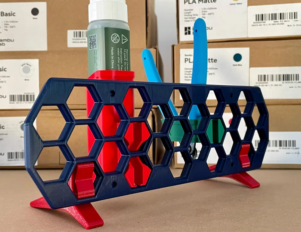 Bambu Glue Holder for HSW - Honeycomb Storage Wall Remixed by KYZ Design MakerWorld: Download ...