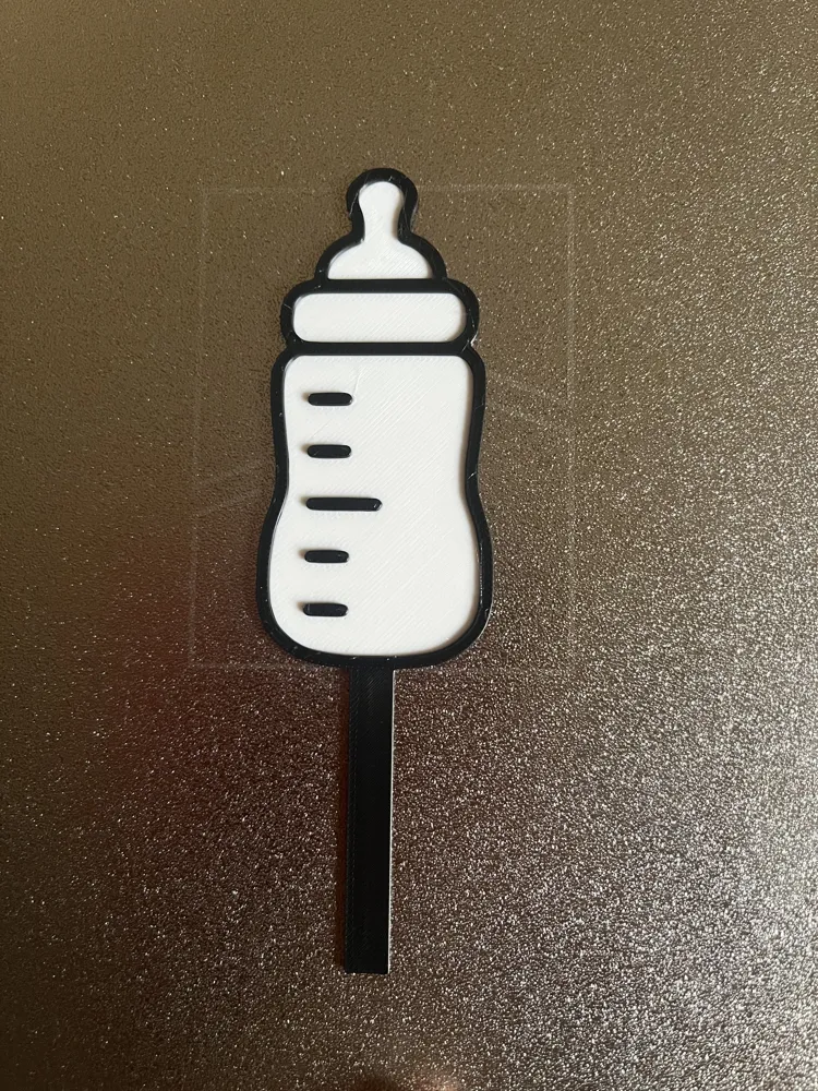 baby bottle cake topper by Morganja MakerWorld: Download Free 3D Models