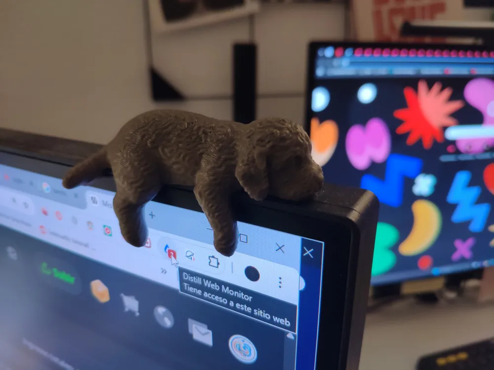 Monitor de Cachorro Caniche Dormilón - Modelo de impresión 3D gratuito ...