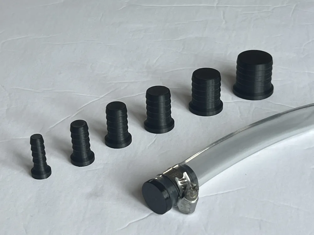 Tube barb plug - Hose end closure cap for tubing - Free 3D Print Model ...