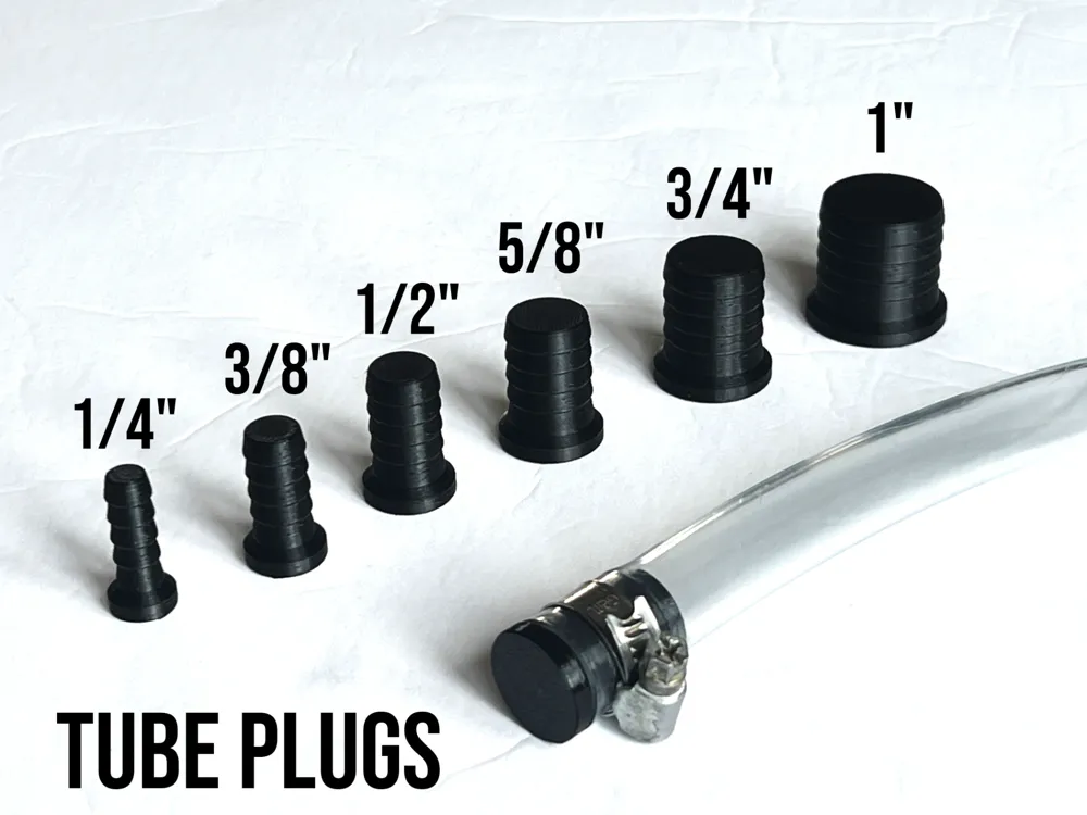 Tube barb plug - Hose end closure cap for tubing by SY3D MakerWorld: Download Free 3D Models
