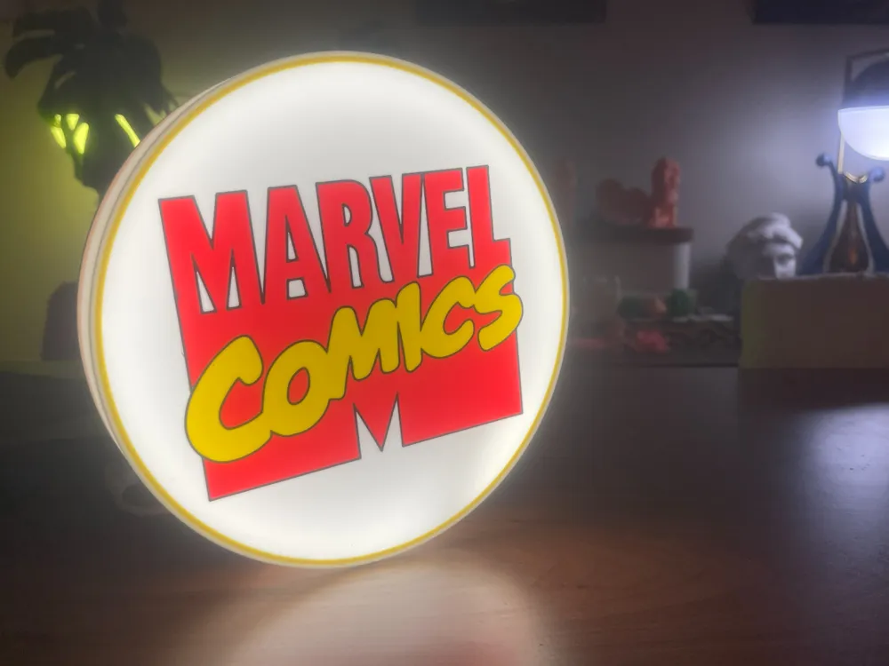 90s Marvel Logo Lightbox by Matt Bova - MakerWorld