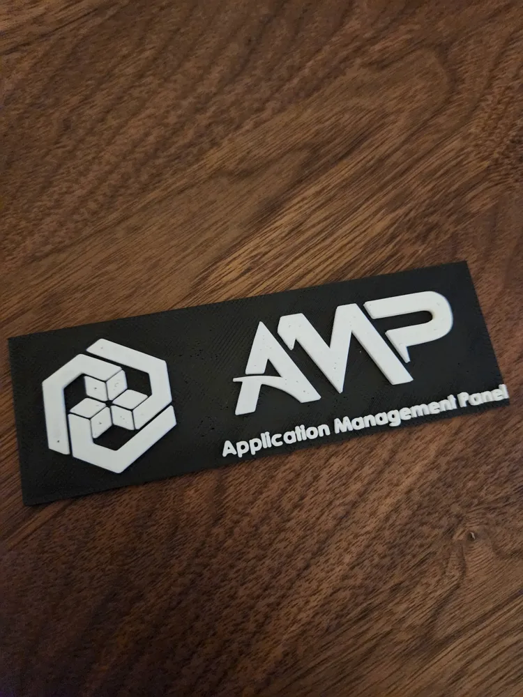 CubeCoder's AMP Badge - Free 3D Print Model - MakerWorld