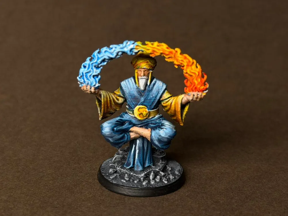 DnD - Character Male Wizard - Free 3D Print Model - MakerWorld
