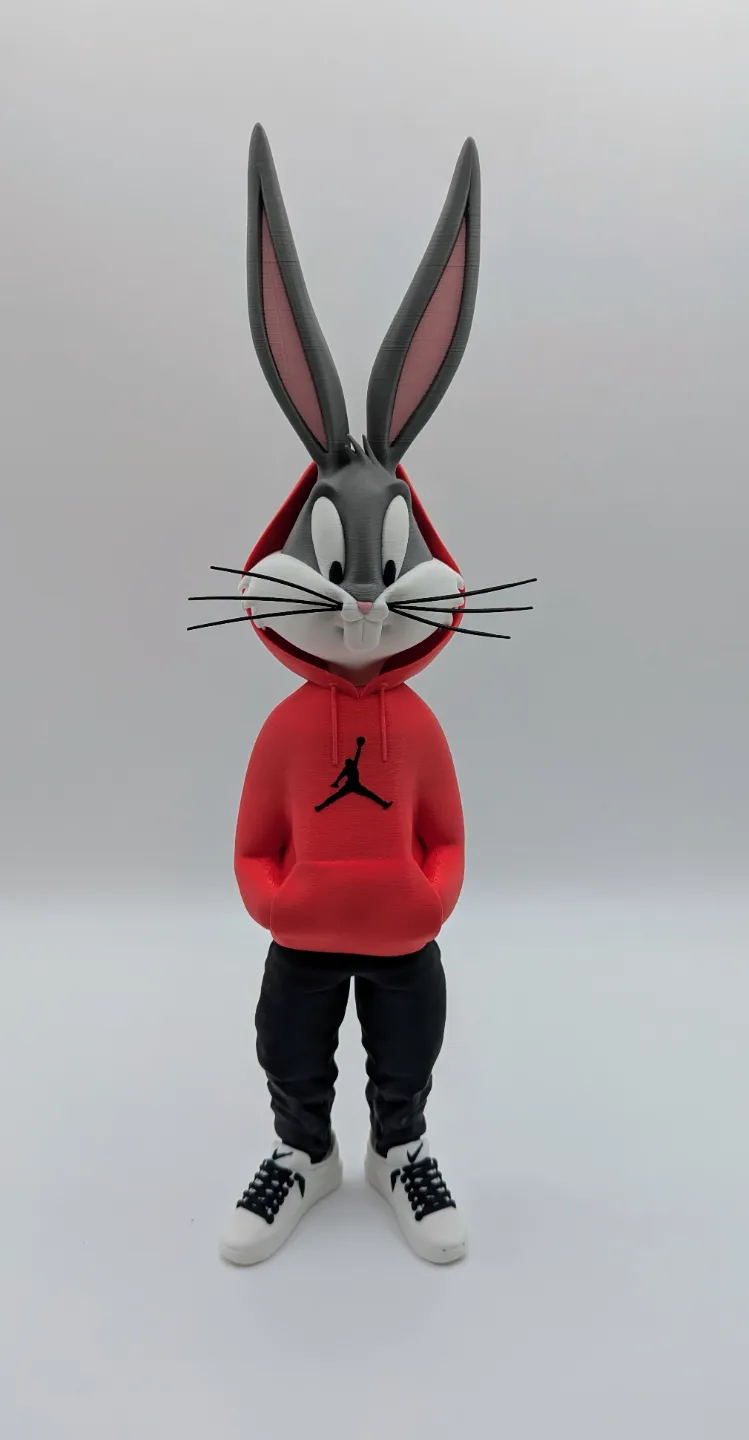 Urban Bugs Bunny Jordan Hoodie - (Logo Only) - Free 3D Print Model ...
