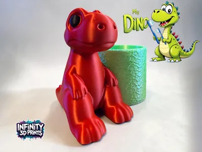 MULTIPART - AMS - MY DINO -BBW & HOLDER - Free 3D Print Model - MakerWorld