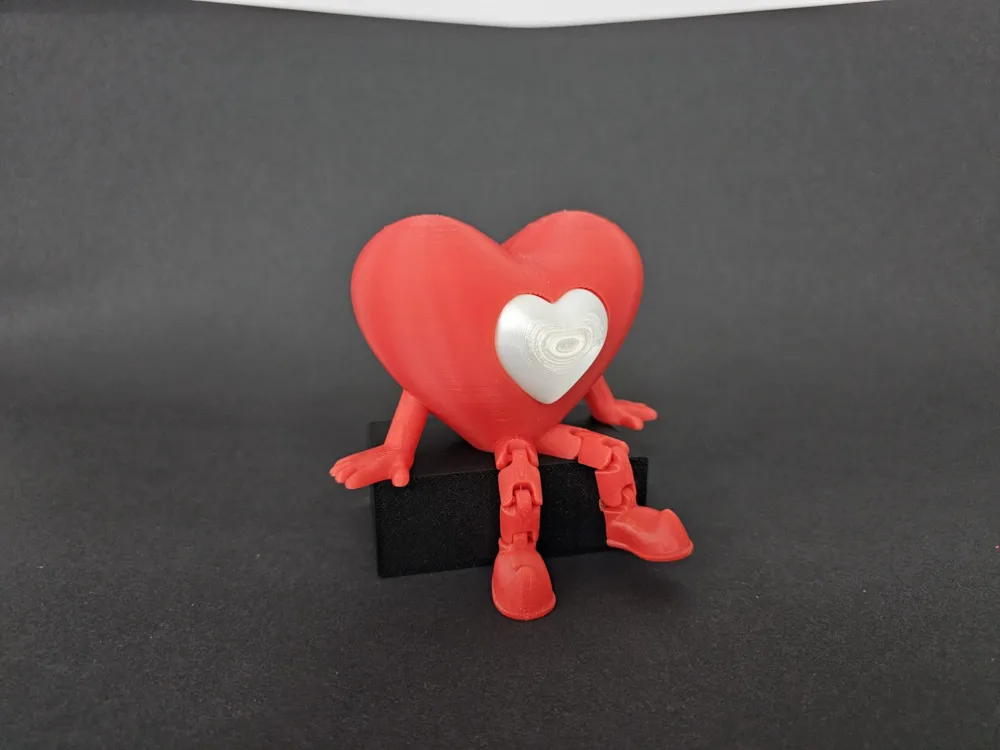Valentine's Day Heart in Heart Flexible legs - Free 3D Print Model ...