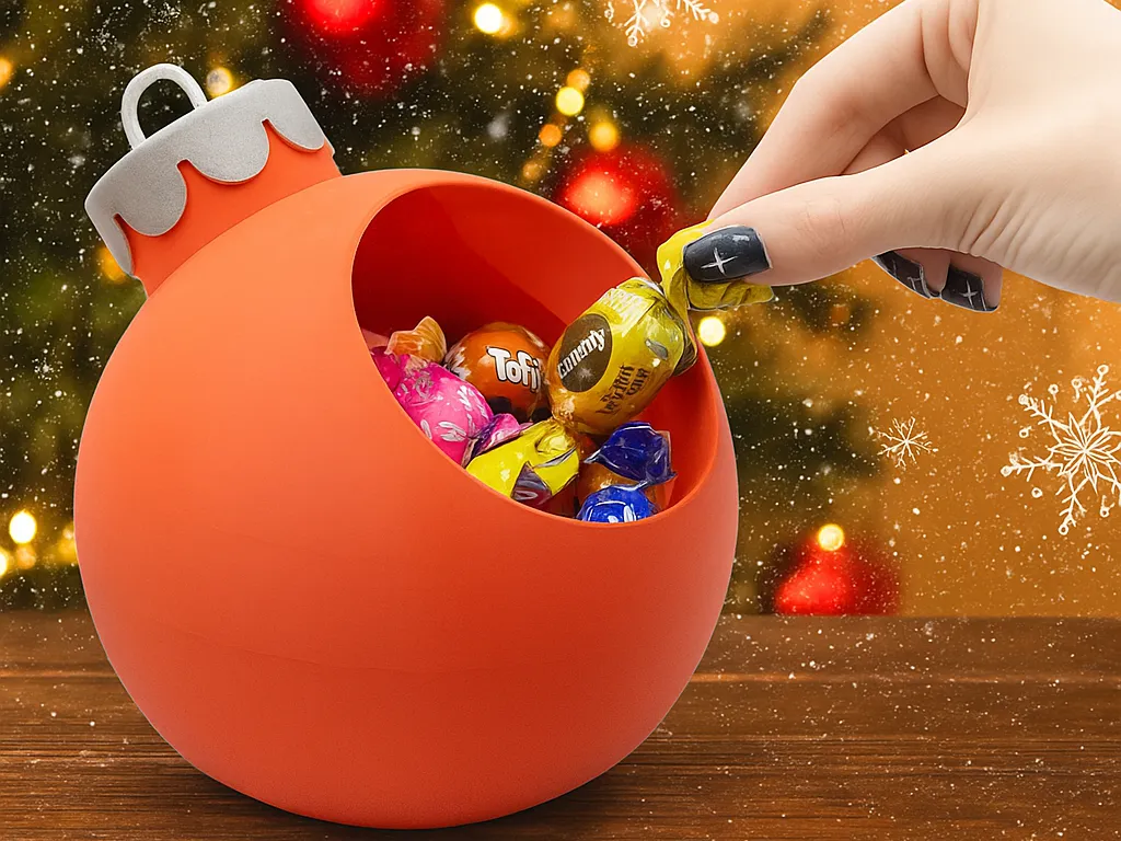 Christmas Bauble Candy Bowl – Holiday Ornament - Free 3D Print Model ...