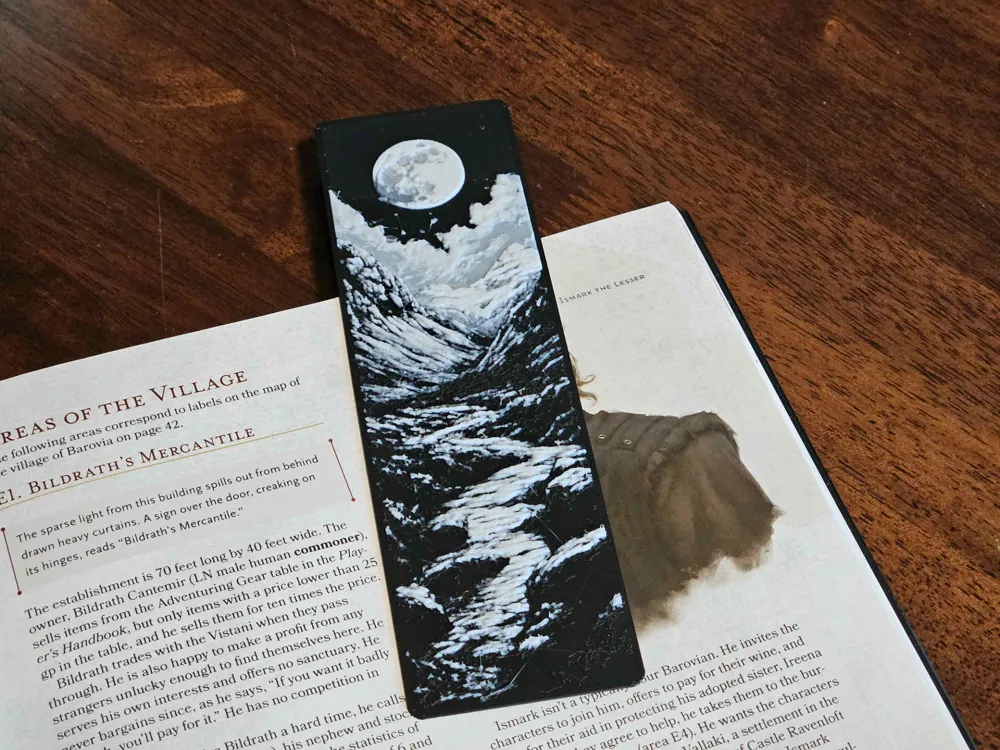 Moonlit River Valley - Bookmark by Yandalf - MakerWorld