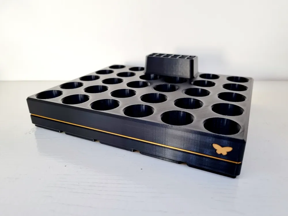 Gridfinity Paint Station Aesthetic Black&Gold by Custom Kas - MakerWorld