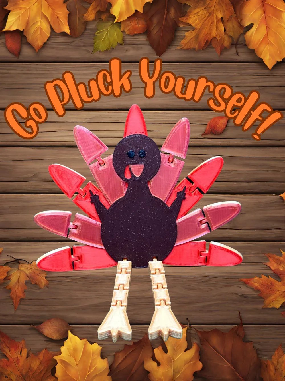 Rude Flexi Turkey by PiNK_3DPMakerWorld: Download Free 3D Models