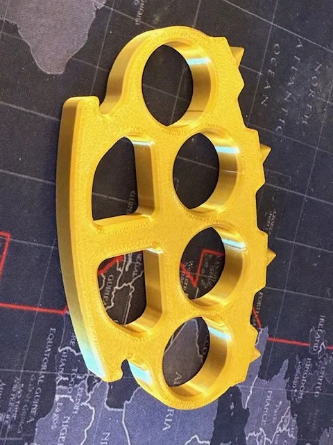 Studded Brass Knuckles Old School (Knuckle Duster) - Free 3D Print ...