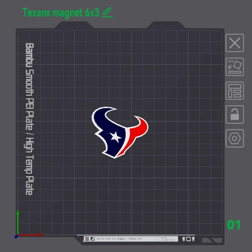 Houston Texans - Embossed Fridge Magnet by svenson - MakerWorld